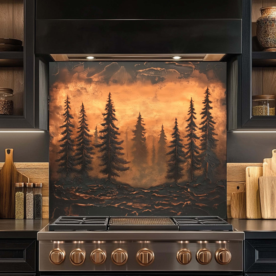 Tempered Glass Backsplash & Decorative Kitchen Splashback for Stove ...