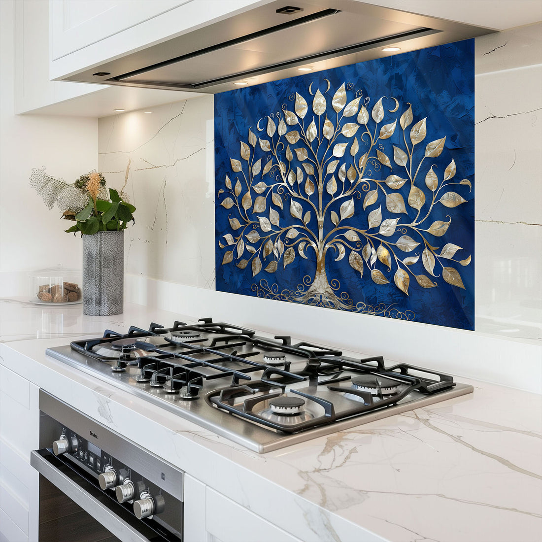 Tempered Glass Backsplash & Decorative Kitchen Splashback for Stove ...